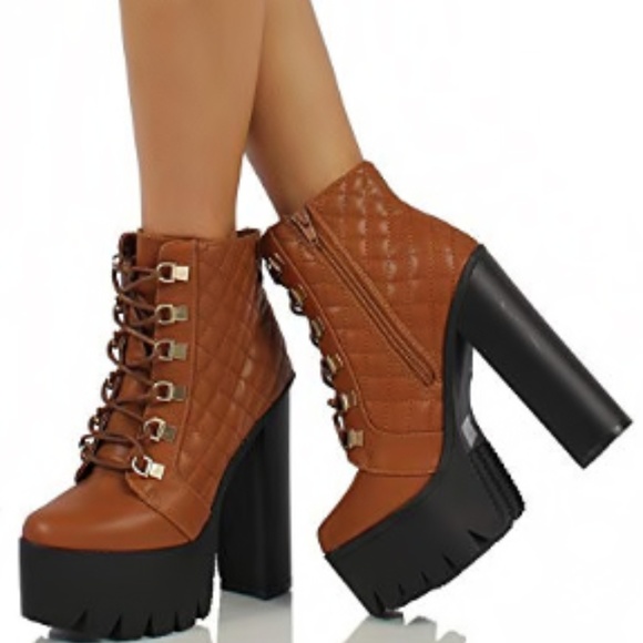 Bumper | Shoes | Bumper Faux Leather High Platform Ankle Booties | Poshmark
